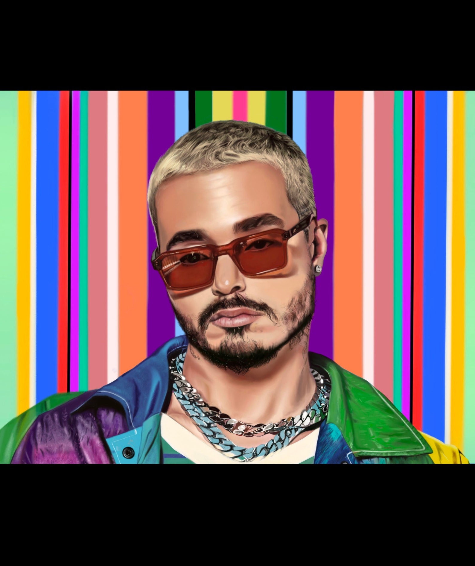 J Balvin Digital Print Art Wall Decor - Etsy