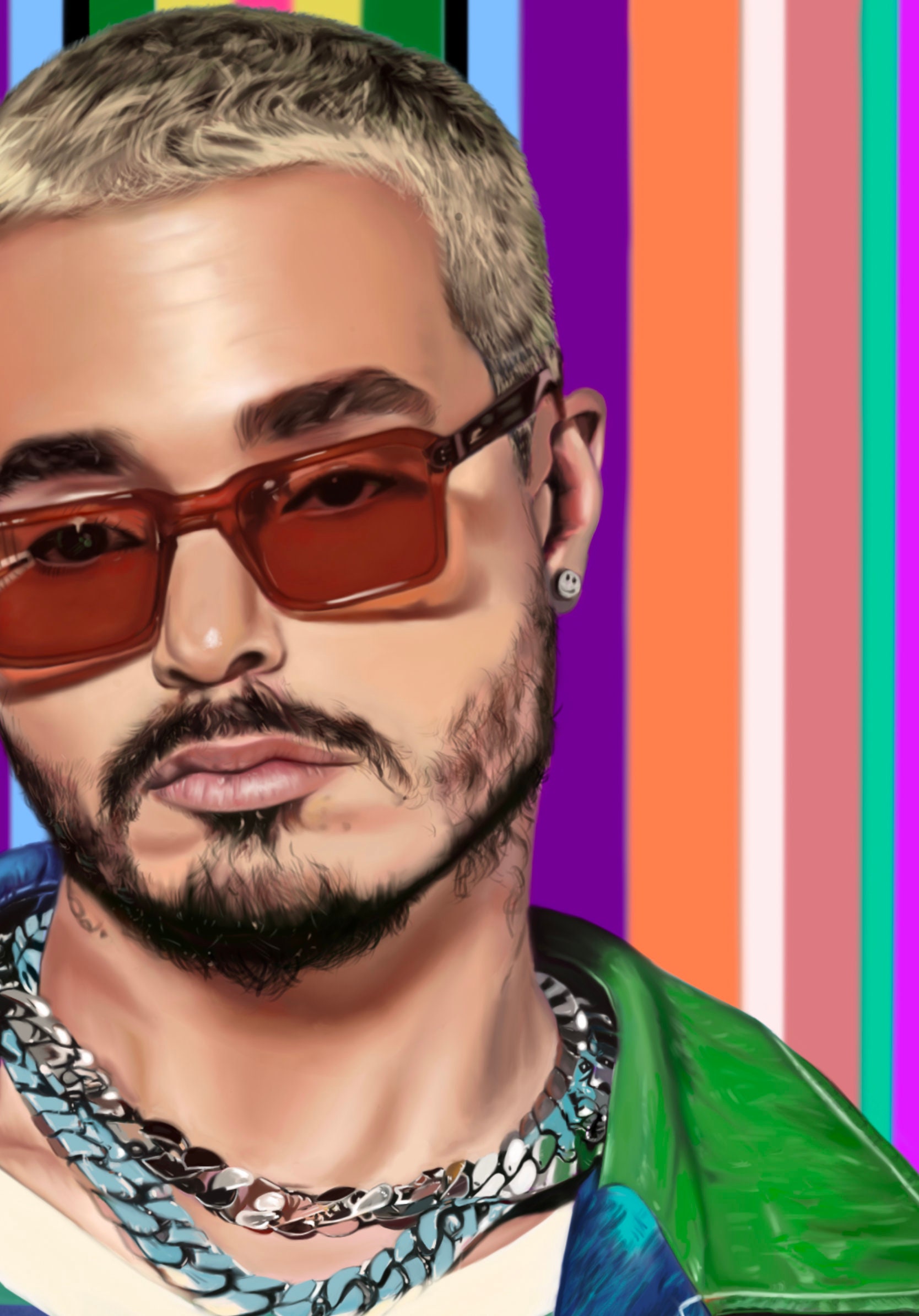 J Balvin Digital Print Art Wall Decor - Etsy