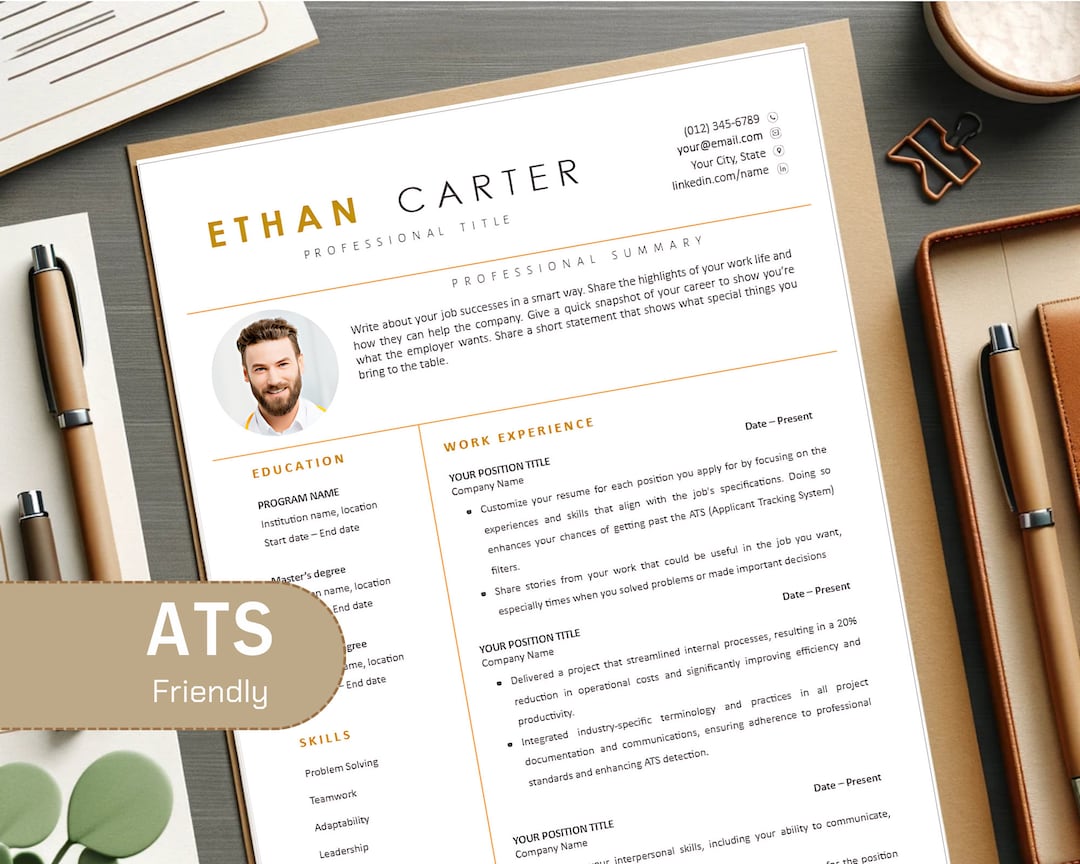 2024 Resume Template With Photo Google Docs, Resume Template Word ...