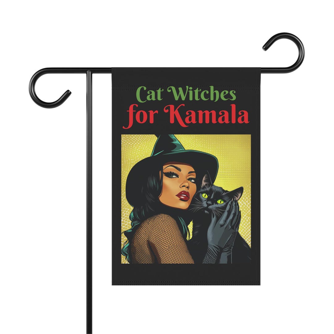 Cat Witches for Kamala Yard Flag, Cat Witches for Kamala Lawn & House ...