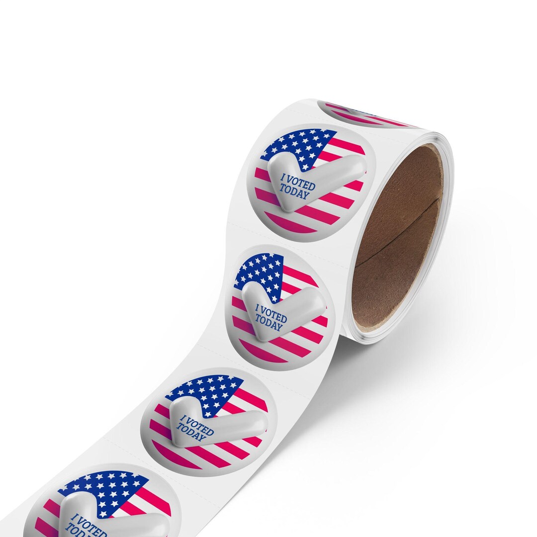 I Voted Round Sticker Label Rolls, I Voted Stickers, I Voted 2024 ...