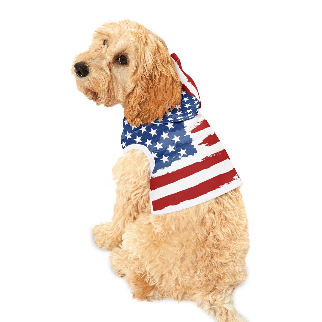 American Flag Dog Hoodie, American Flag Dog Jacket, American Flag Dog ...