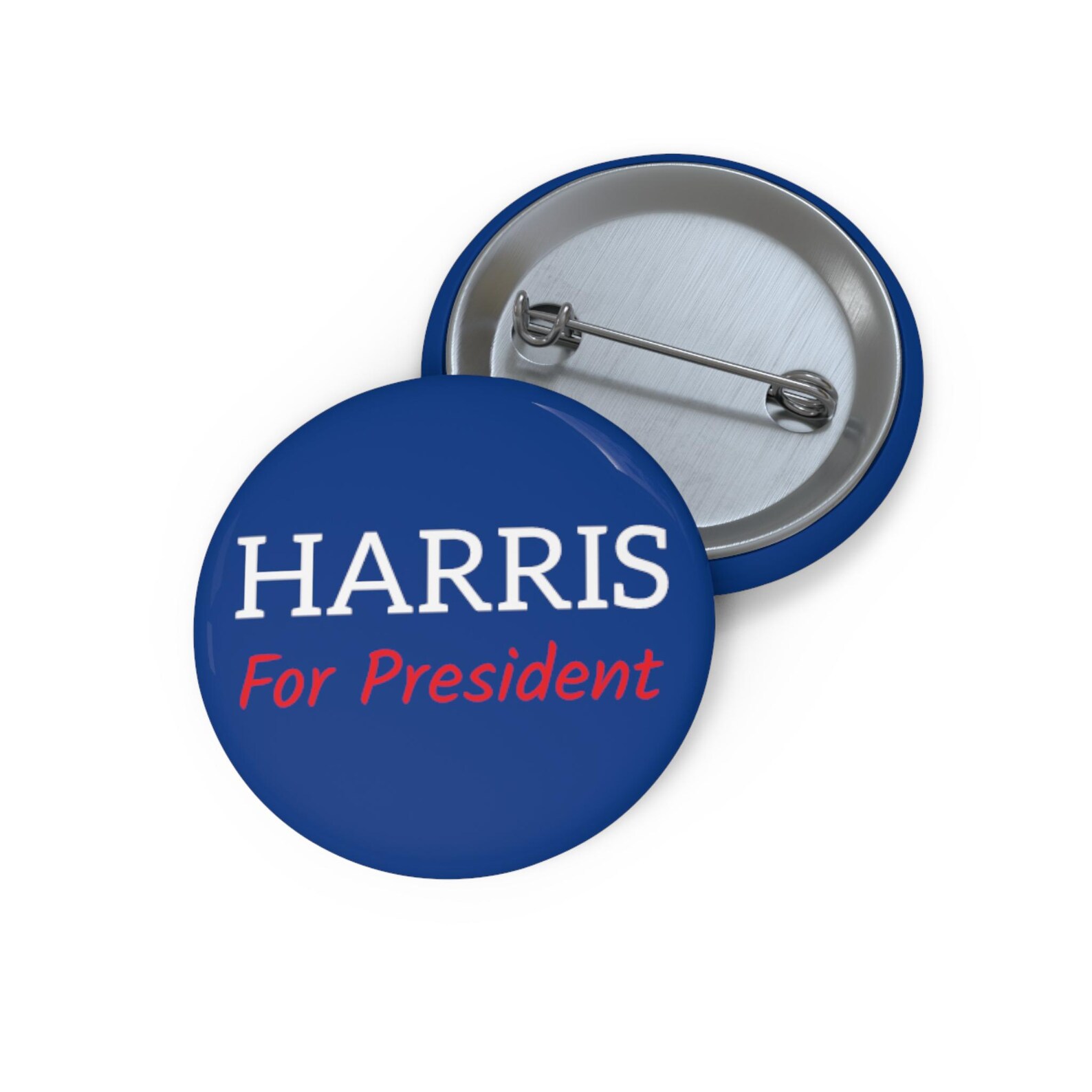 Blue Harris 2024 Election Button Kamala Harris Pin Kamala Harris Button ...