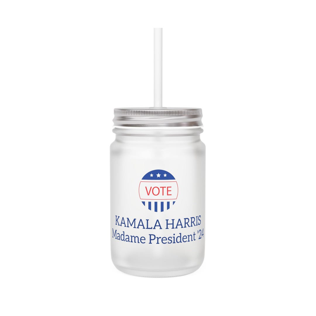 Madame President Kamala Harris Mason Jar 2024 Election Democratic Gift ...