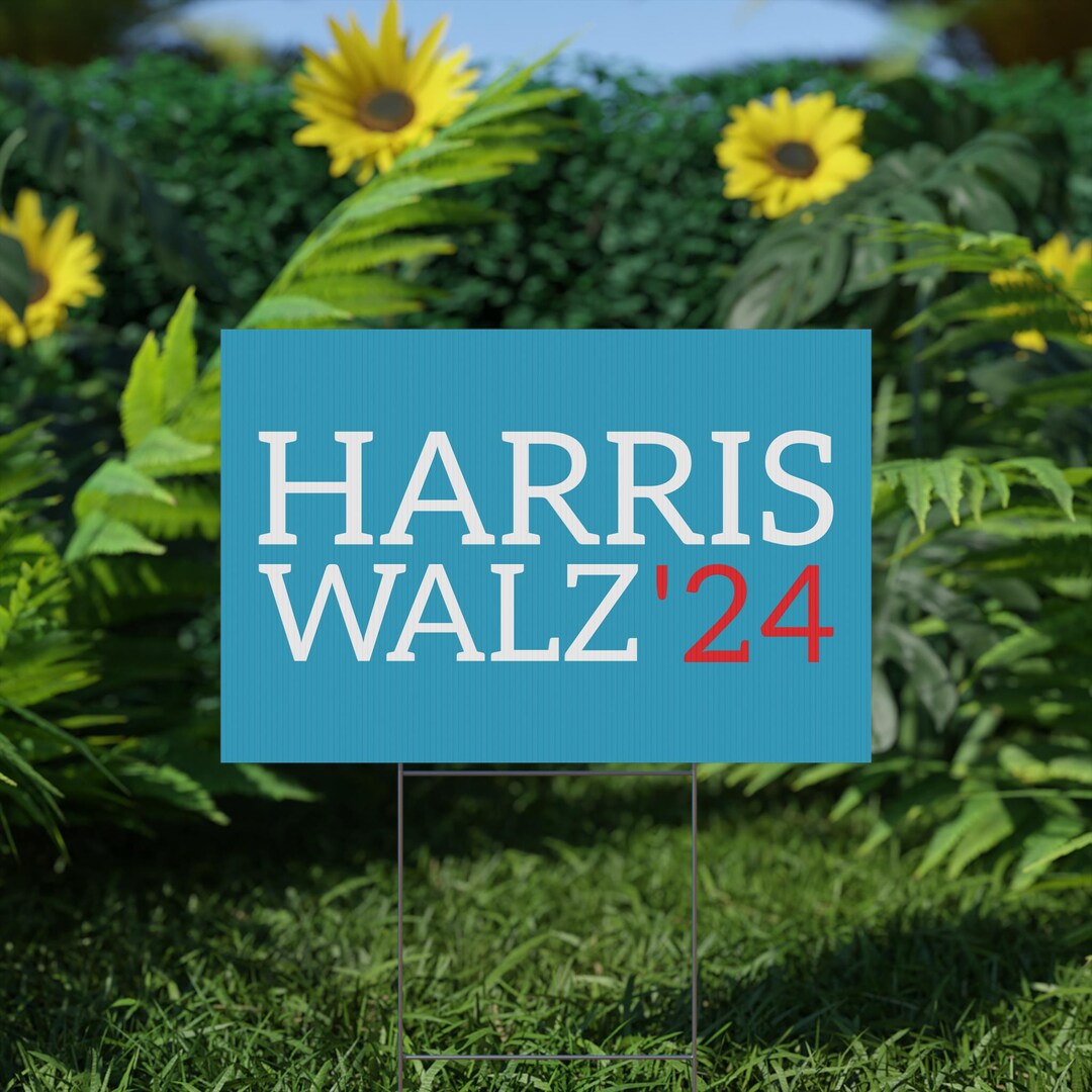 Harris Walz Yard Sign, Harris Walz Lawn Sign, Harris Walz Sign, Harris ...