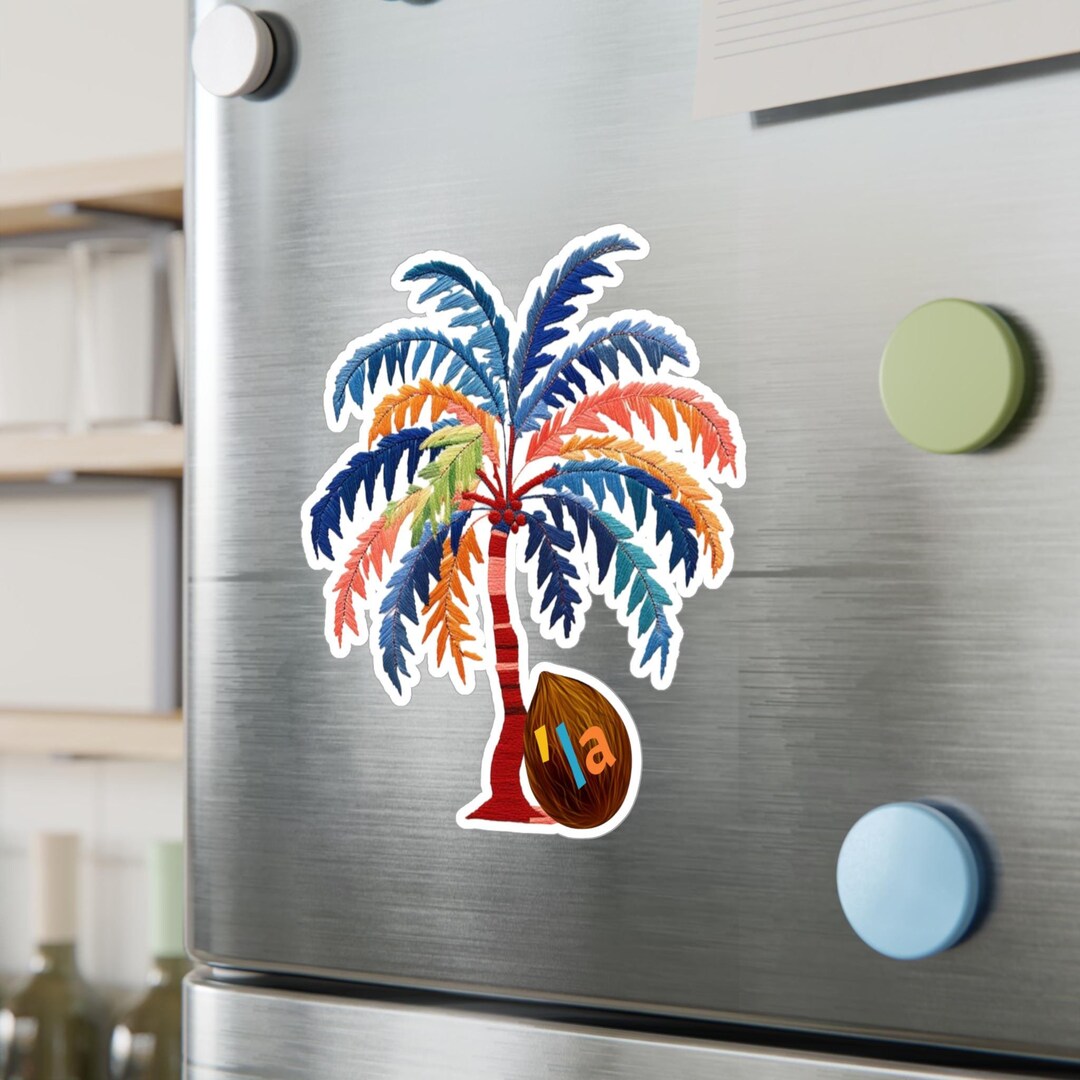 Coconut Tree Decal, Kamala Coconut Tree Sticker, Comma La, Kamala ...