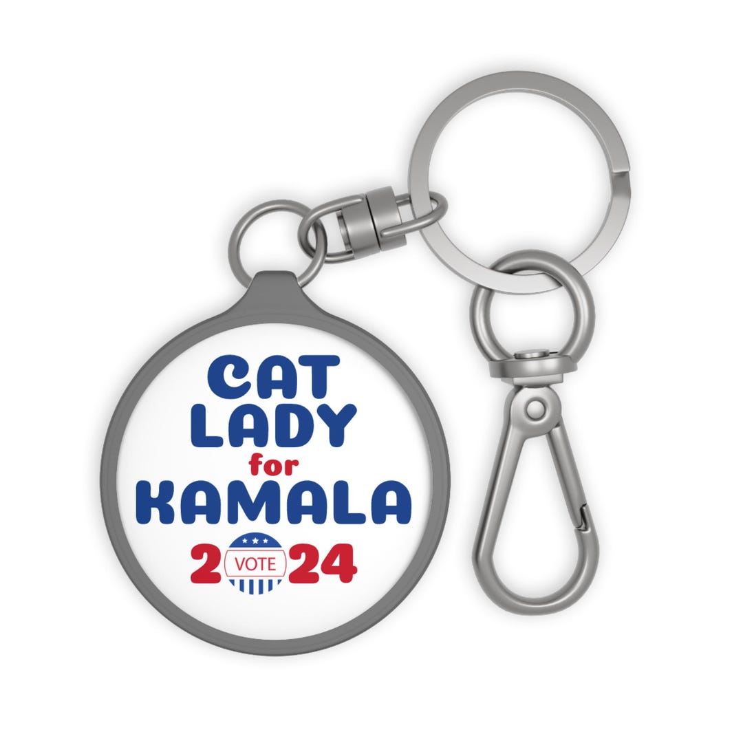 Cat Lady for Kamala Keychain, Kamala Harris Keychain, Kamala Harris ...