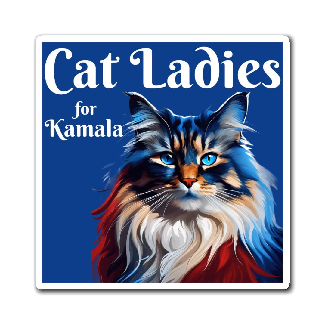 Cats for Kamala, Cat Lady for Kamala, Cat Ladies for Kamala Magnet ...