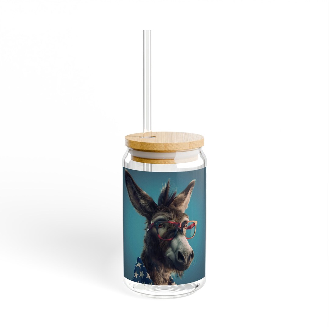 Democratic Donkey 2024 Election Mason Jar Jar With Lid Democratic Party ...