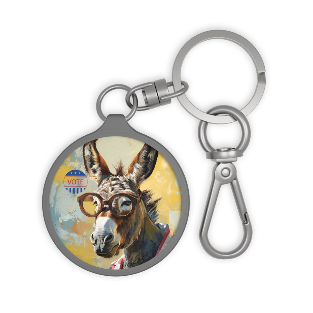 Democratic Donkey Keyring 2024 Election Democrat Key Ring Democratic ...