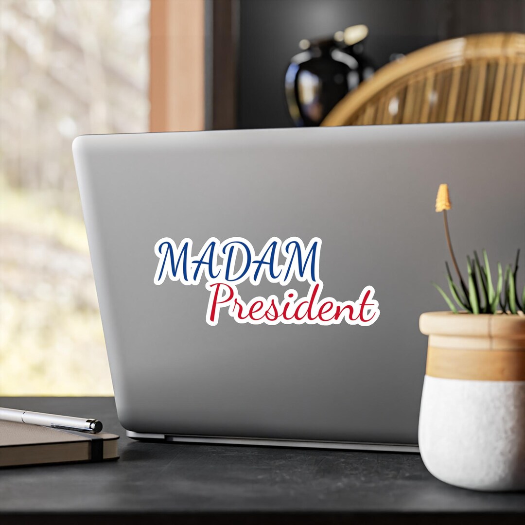 Kamala Madam President Decal, Kamala Harris Decal, Kamala Harris Laptop ...