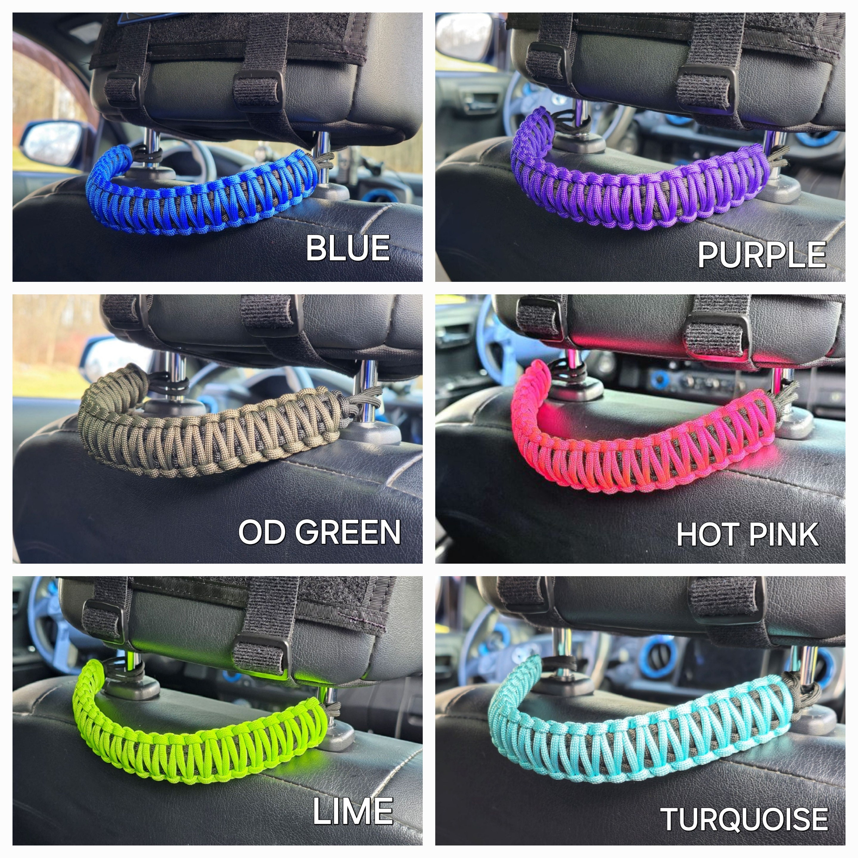 Paracord Headrest Grab Handle V2.0 pair - Etsy