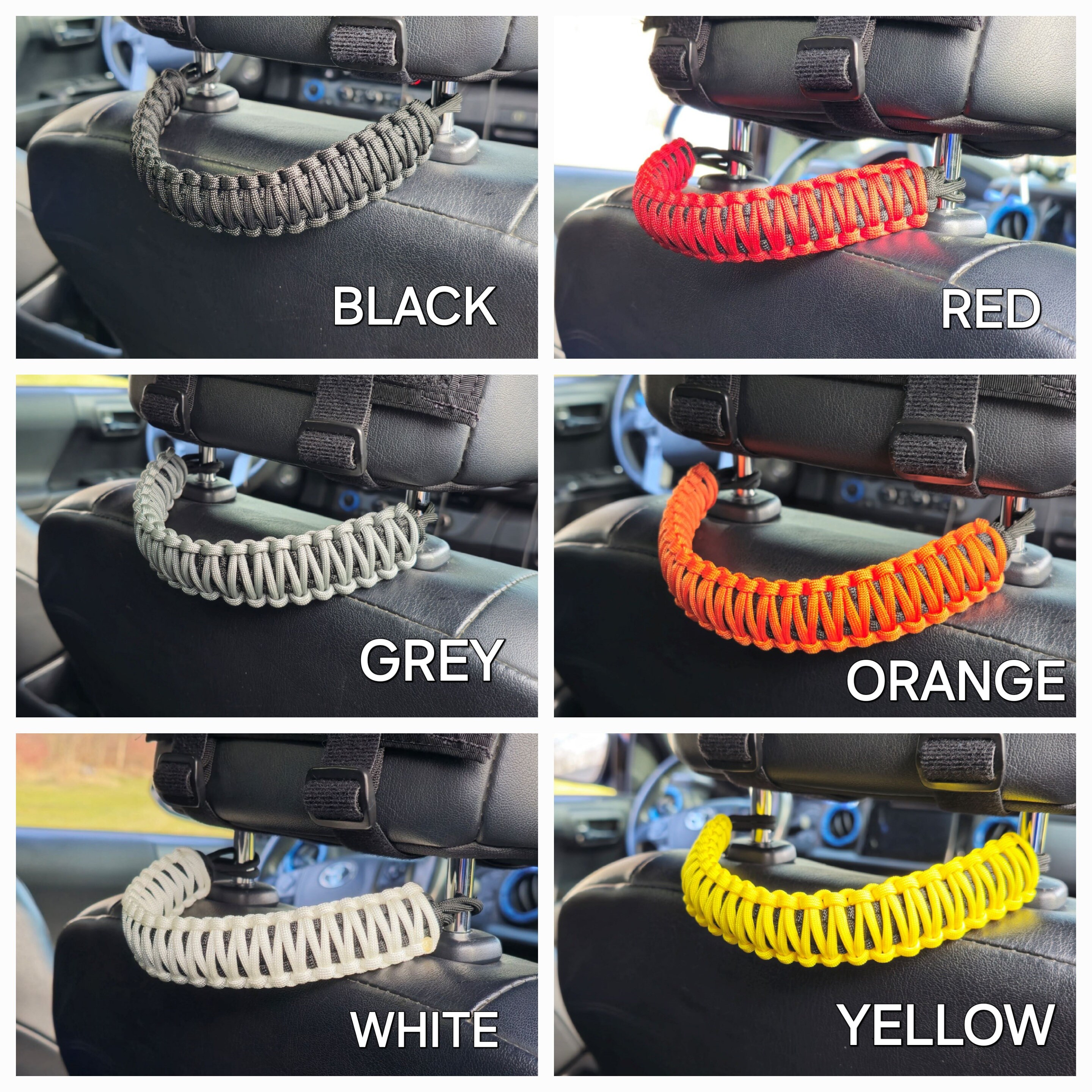 Paracord Headrest Grab Handle V2.0 (pair) - Etsy