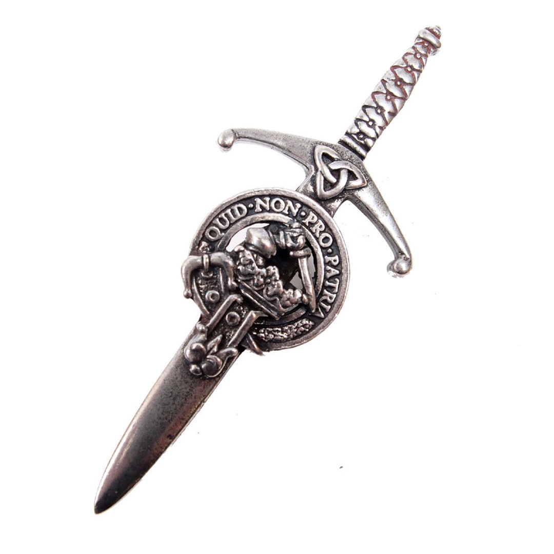 Clan Dewar Clan Crest Kilt Pin - Made in Scotland - Quality Pewter Pin ...