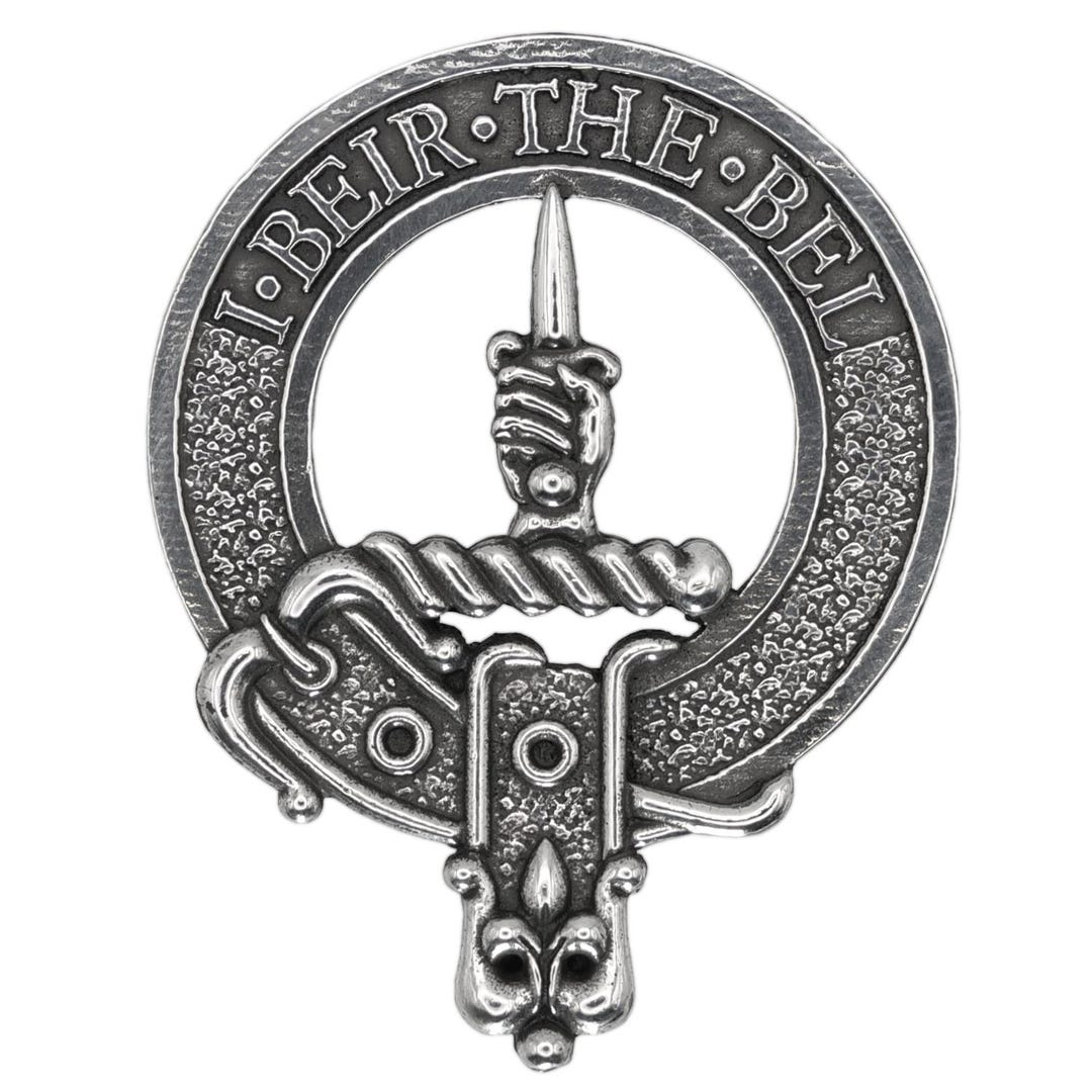 Clan Bell Clan Crest Cap Badge - Made in Scotland - Quality Pewter ...