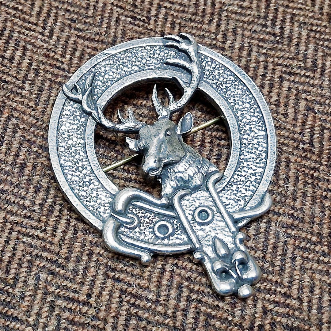 Scottish Stag Cap Badge - Quality Pewter Brooch Made in Scotland - Etsy