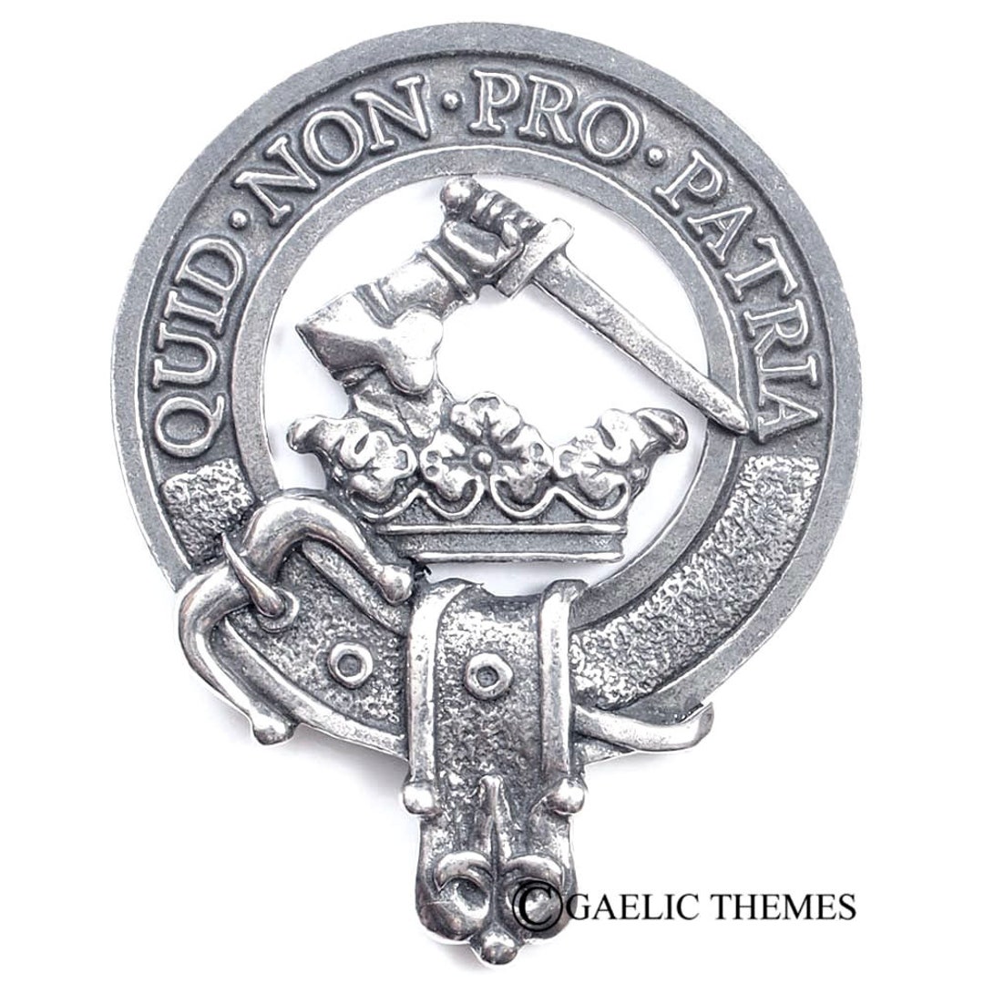Clan Dewar Clan Crest Cap Badge - Made in Scotland - Quality Pewter ...