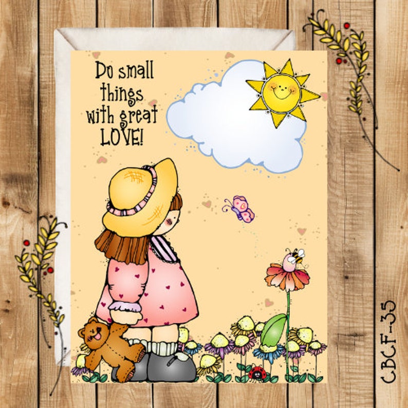 Positive Message Greeting Card, Friendship Card, Garden Friends Card ...