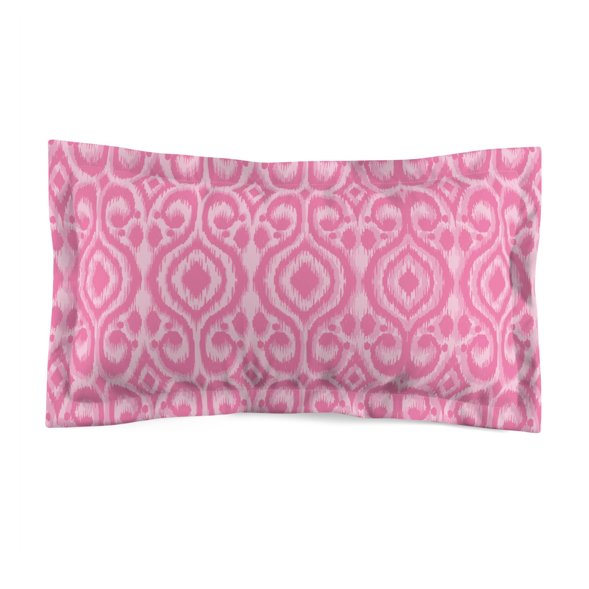 Pink Pattern Ikat Square Pillow Abstract Pillow, Chinoiserie Chic ...