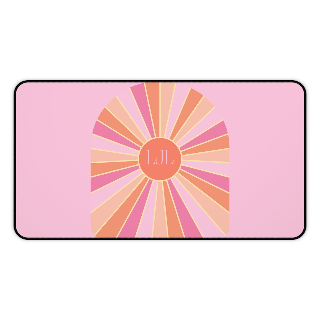 Monogram Desk Mat, Personalized Desk Mat, Preppy Desk Mat, Monogram ...
