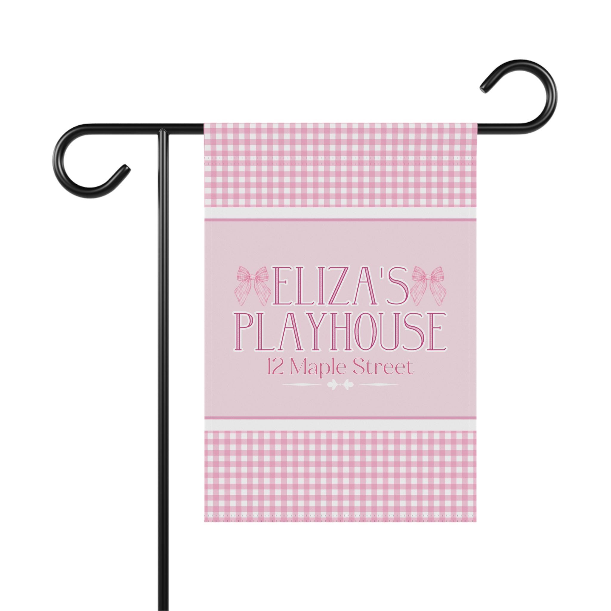 Kids Playhouse Treehouse Flag, Personalized Garden Flag, Custom Garden ...