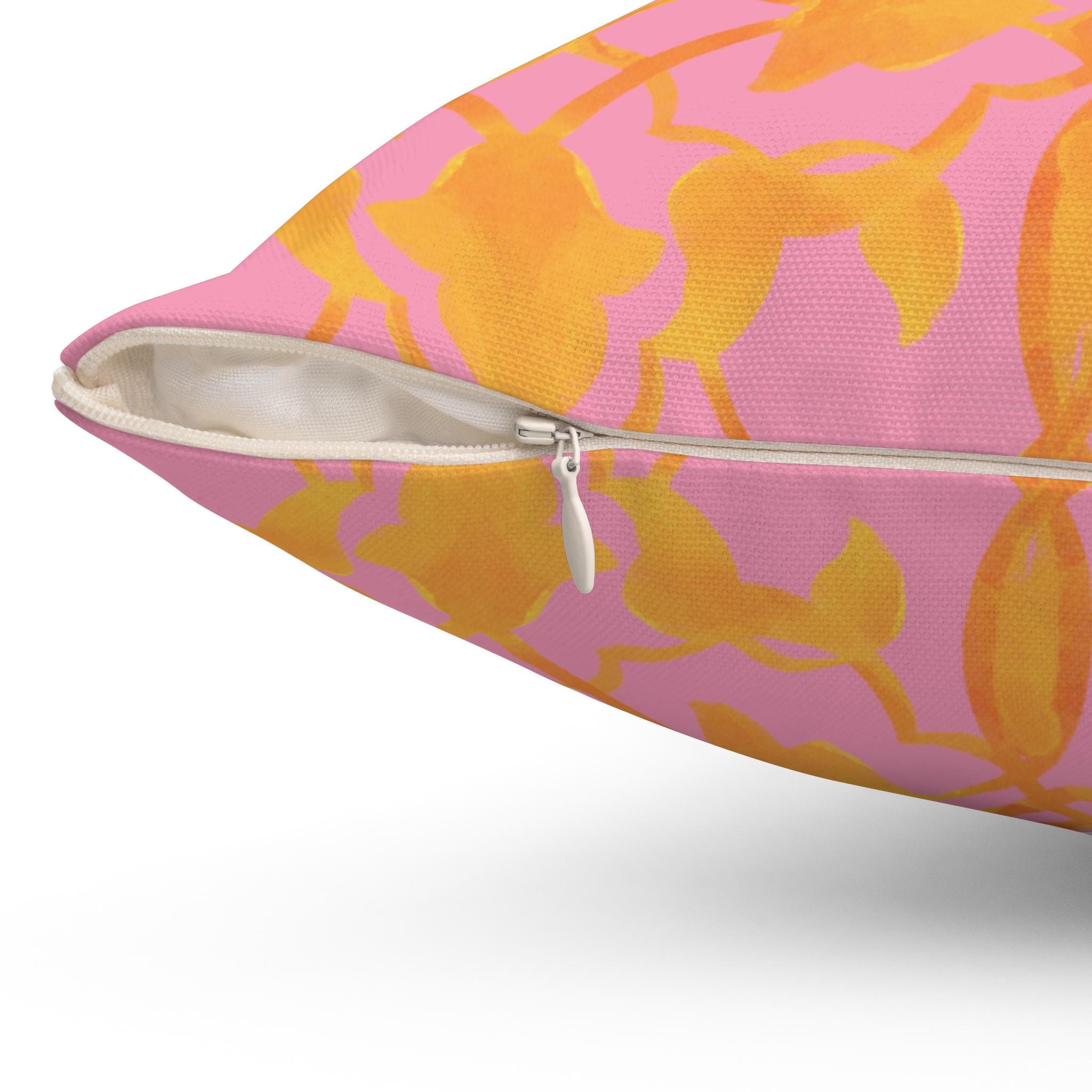 Pink Orange Watercolor Abstract Throw Pillow, Chinoiserie Chic, Trendy ...