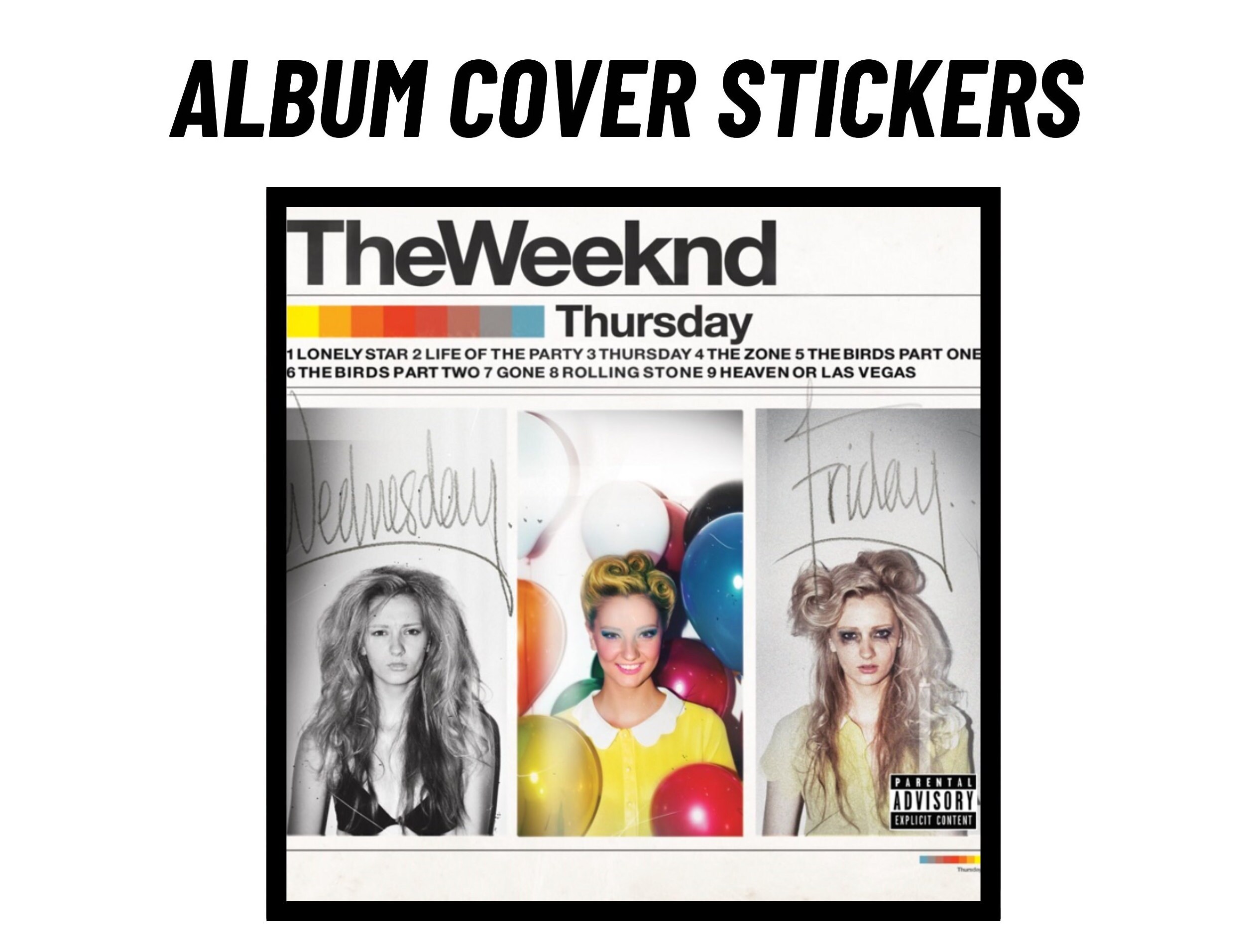 The Weeknd Thursday Album Cover Sticker Durable, Handmade Waterproof ...