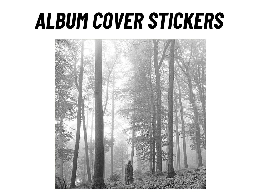 Taylor Swift Folklore Album Cover Sticker Durable, Handmade Waterproof ...