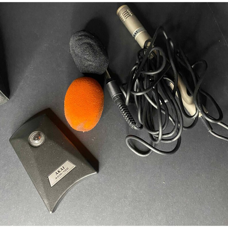 Vtg Akai Electret Microphone ACM-100 Skinny Mic Condenser W/ Case - Etsy