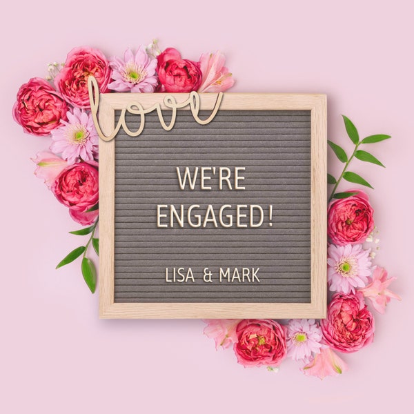 Engagement Announcement Social Media Post - Etsy