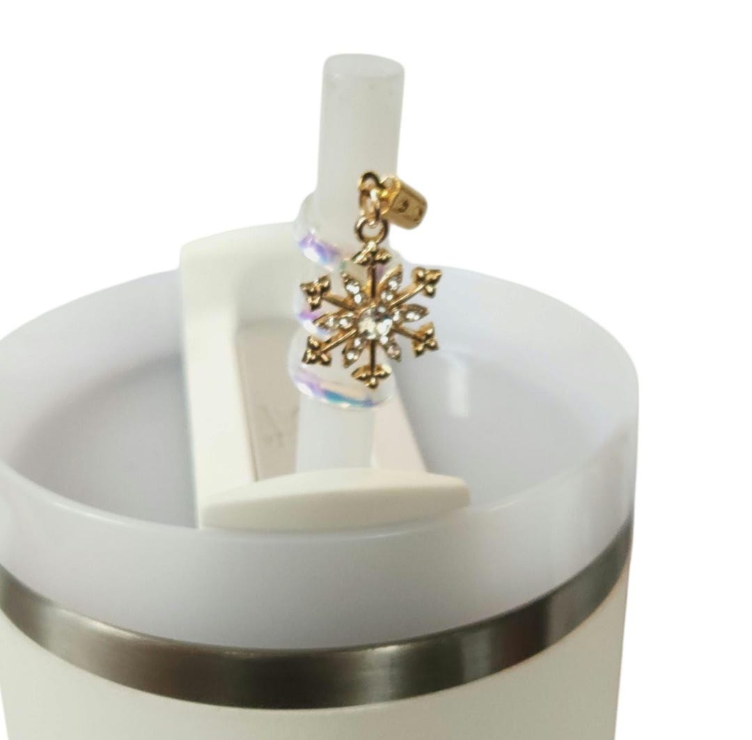 Gold Snowflake Ziggle Charm: Winter Drink Accessory - Etsy