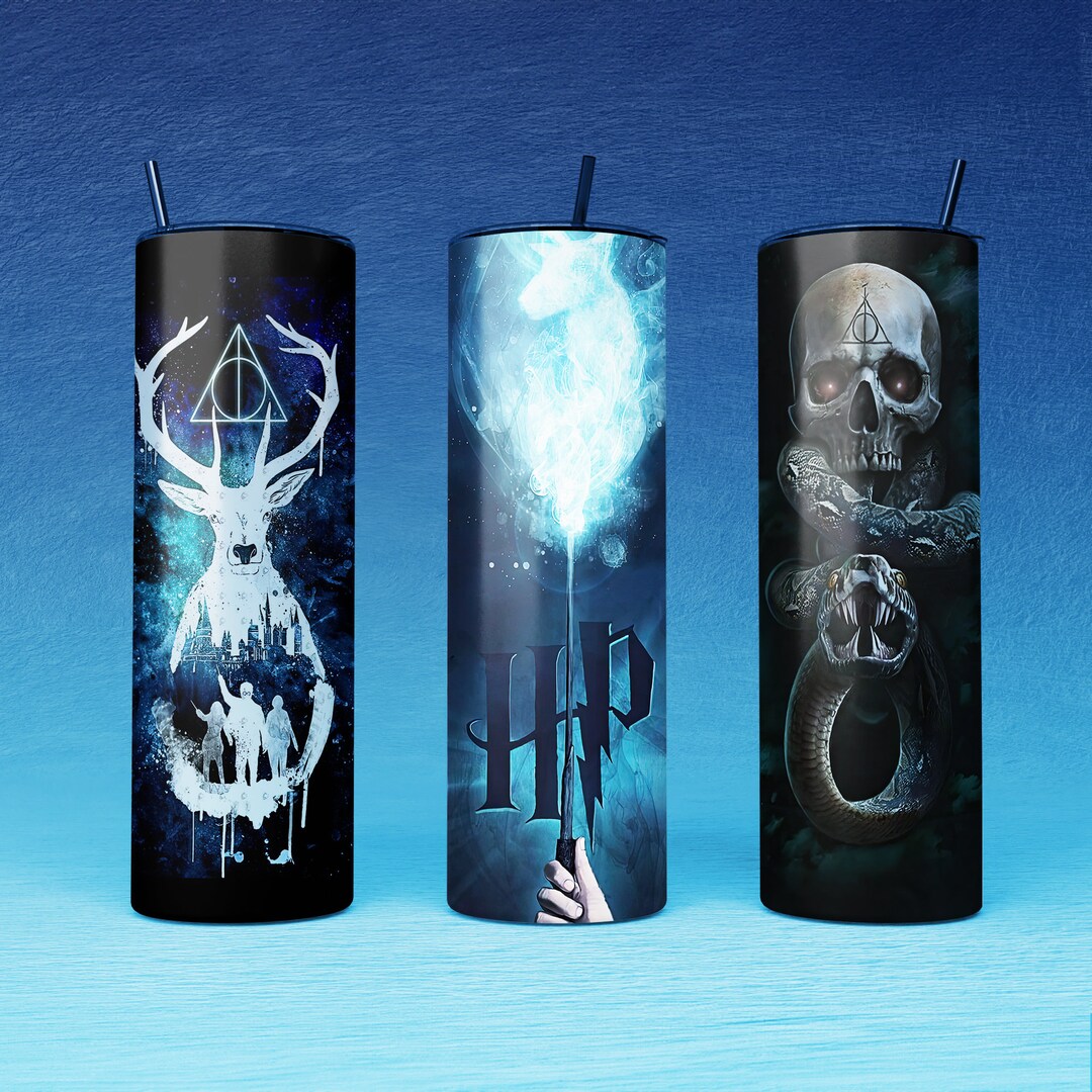 Harry P. Vs Voldemort Diseño de sublimación de vaso flaco de 20 oz ...