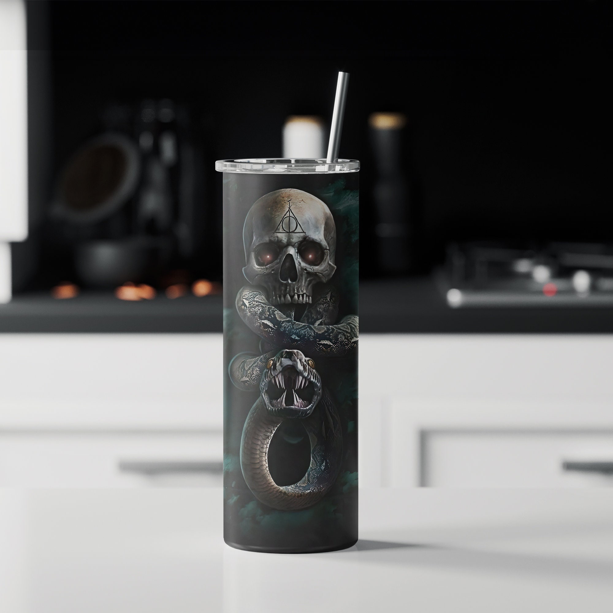 Harry P. Vs Voldemort Diseño de sublimación de vaso flaco de 20 oz ...