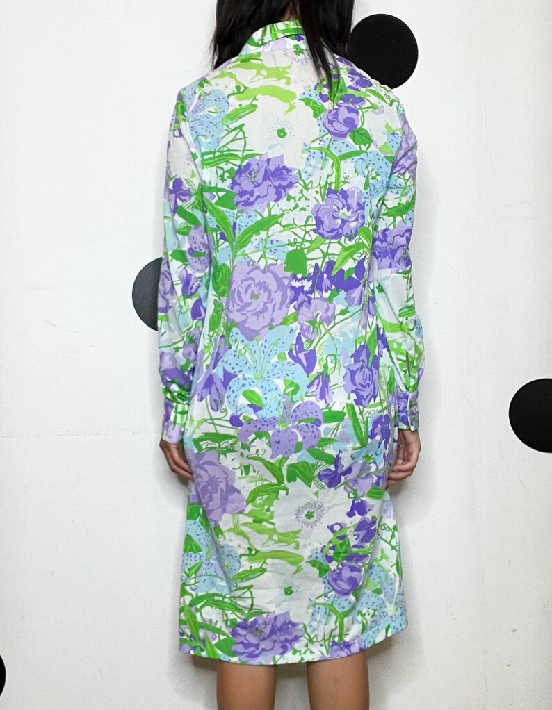 Vintage 1967 Ken Scott Floral Dress: 'poggio Imperiale' Print - Small ...