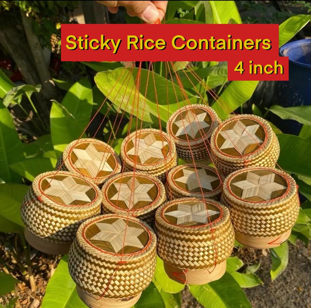 Sticky Rice Container 4 Inch Handmade - Etsy