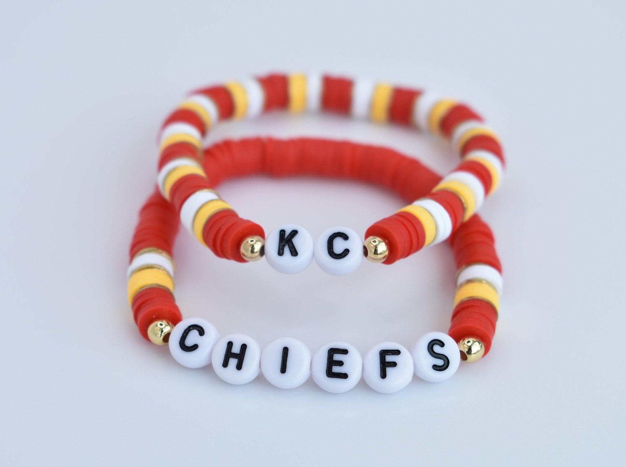 Chiefs Bracelet Set, Kansas City Chiefs, KC Chiefs Bracelet Set, Chiefs ...