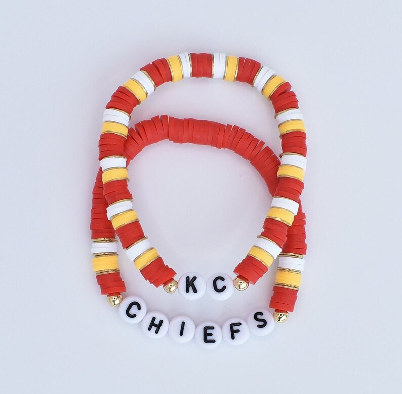 Chiefs Bracelet Set, Kansas City Chiefs, KC Chiefs Bracelet Set, Chiefs ...