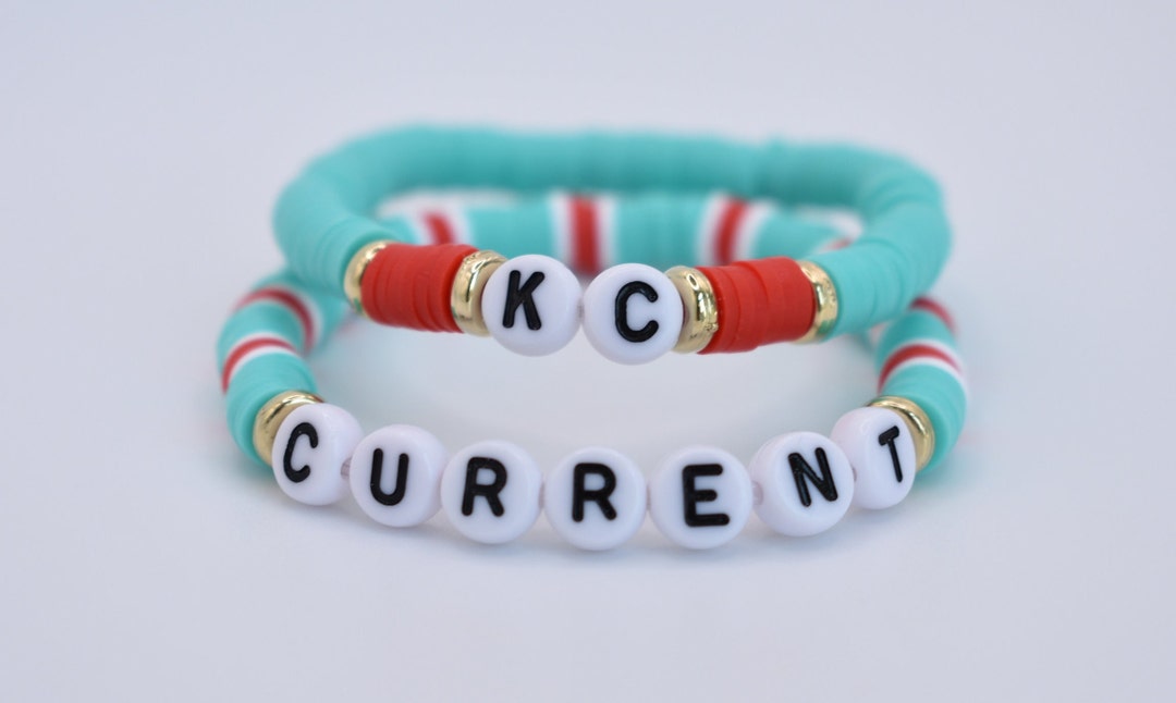 KC Current Bracelet, Personalized Word Bracelet, Womens Soccer Bracelet ...