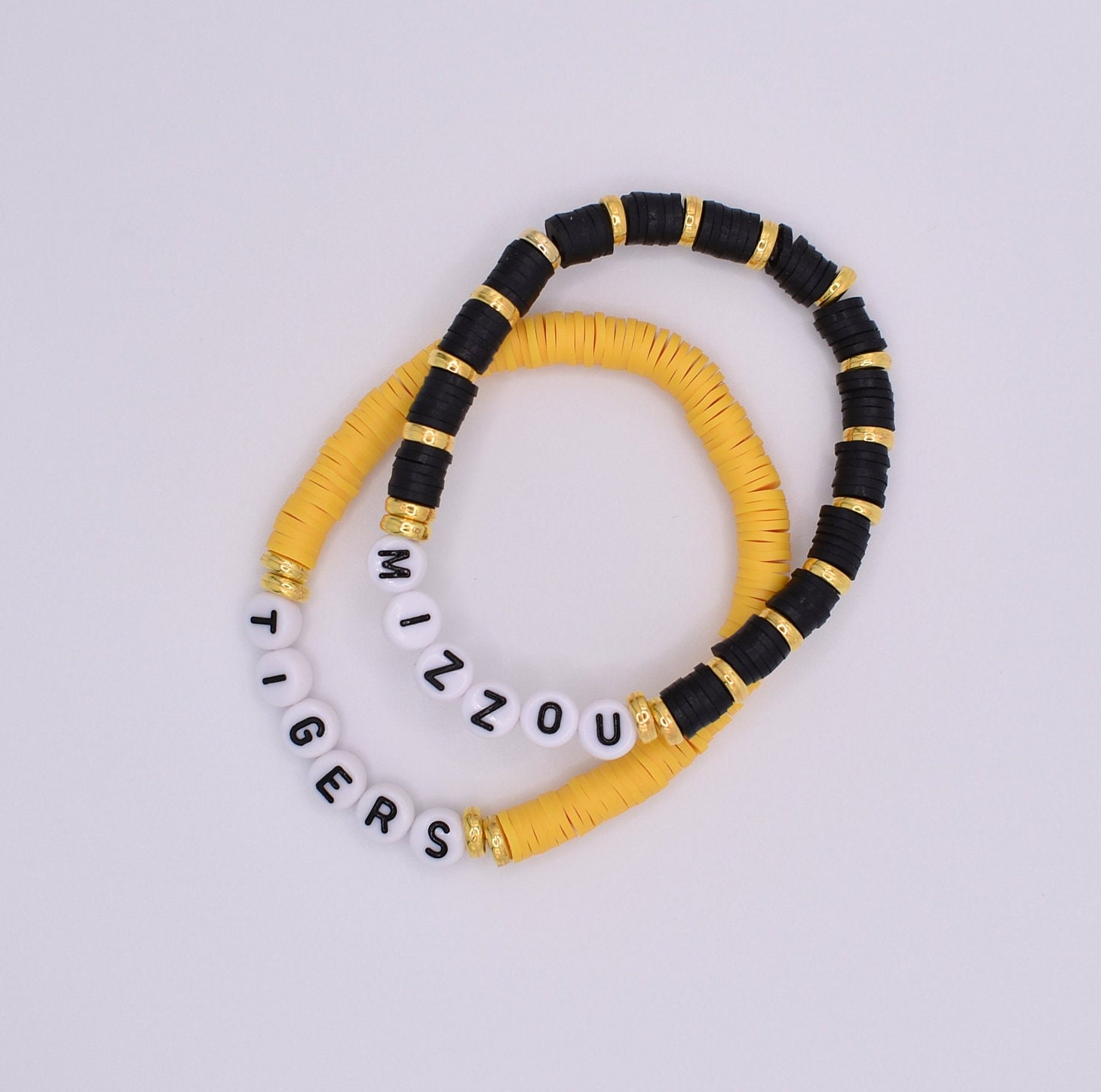 Mizzou Tigers, Personalized Word Bracelet, Custom Name Bracelet, Sports ...