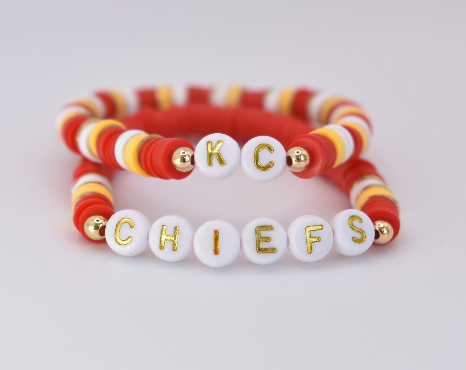 Chiefs Bracelet Set, Kansas City Chiefs, KC Chiefs Bracelet Set, Chiefs ...