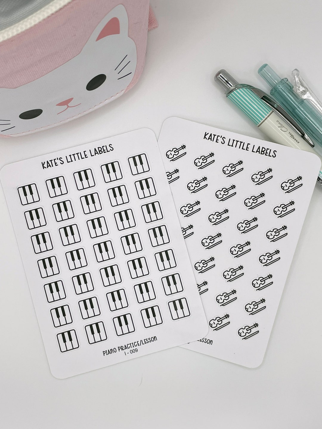 Music Lessons Planner Stickers, Piano Lesson Tracker Planner Stickers ...