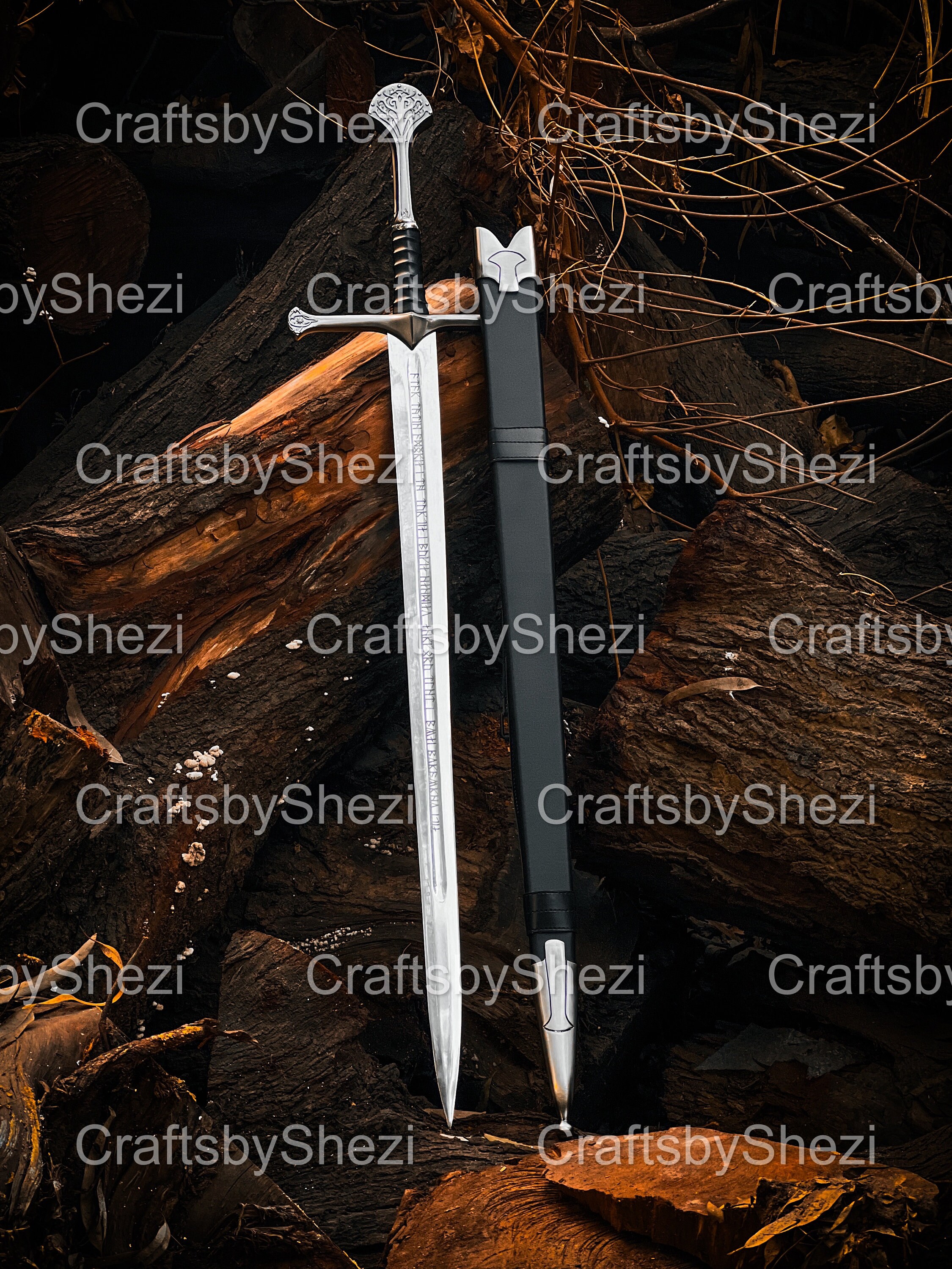 Lord of the Rings King Anduril Sword, Flame of the West Aragorn Ranger ...