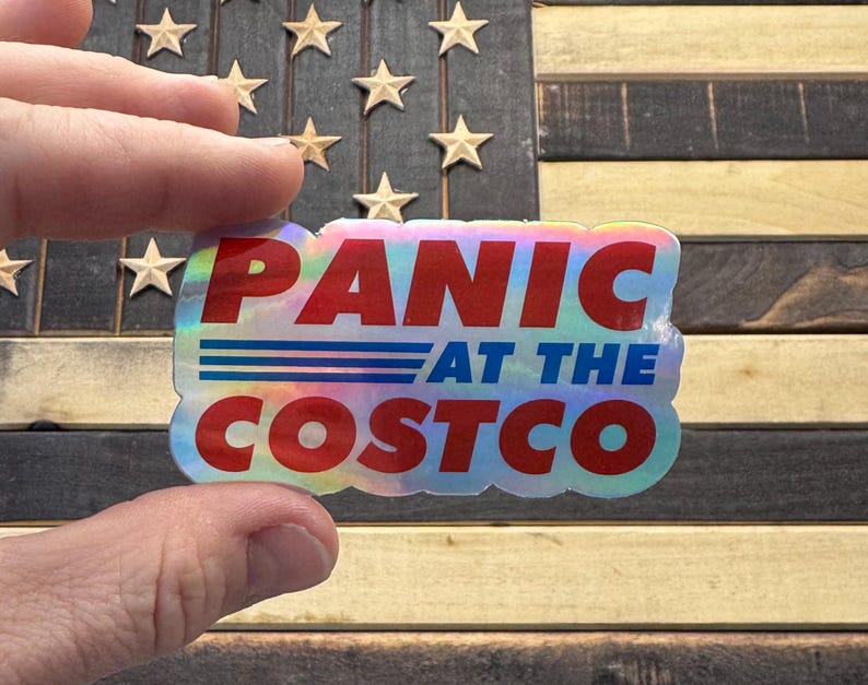 Panic at the Costco Sticker | Funny Wholesale Shopping Meme Vinyl ...