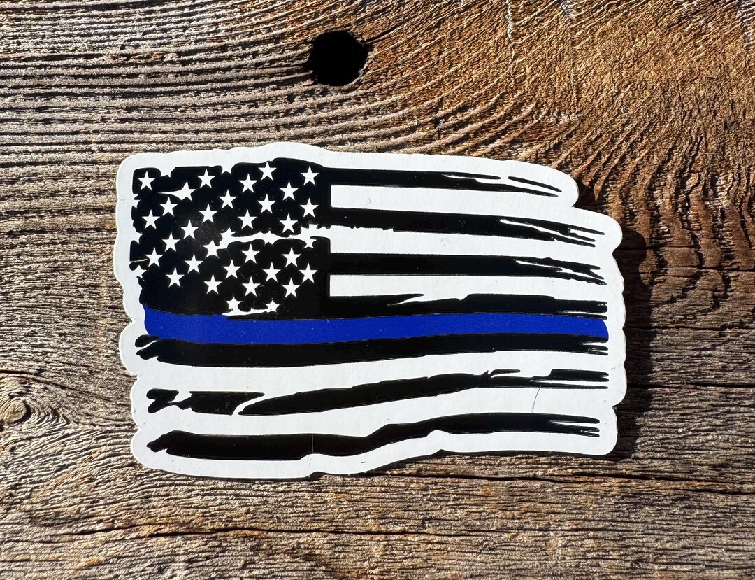 Blue Line America Flag Sticker American Hero Sticker. USA Flag Sticker ...