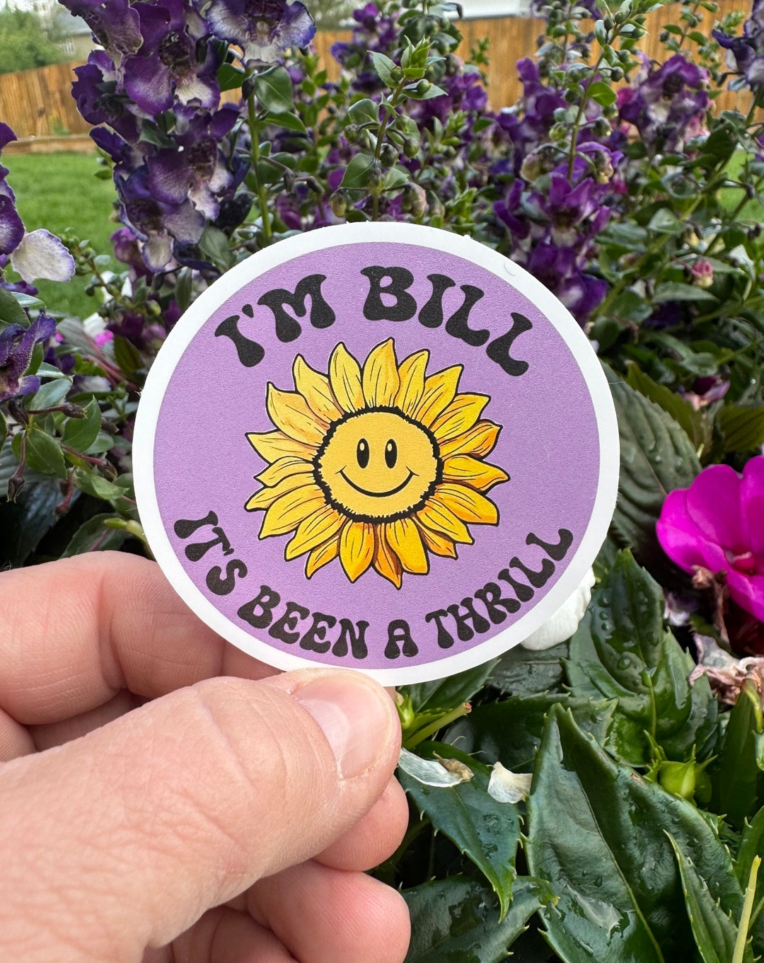 I’m Bill It’s Been a Thrill / Vinyl Sticker / for Water Bottle / Phone ...