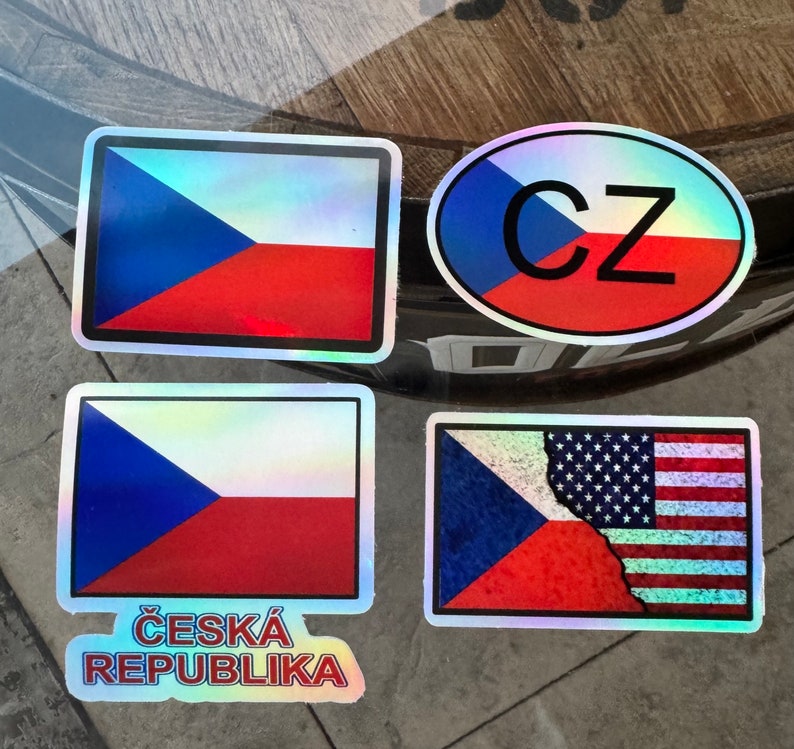 Czech Flag Sticker, Ceska Republica, Vinyl Decal - Etsy