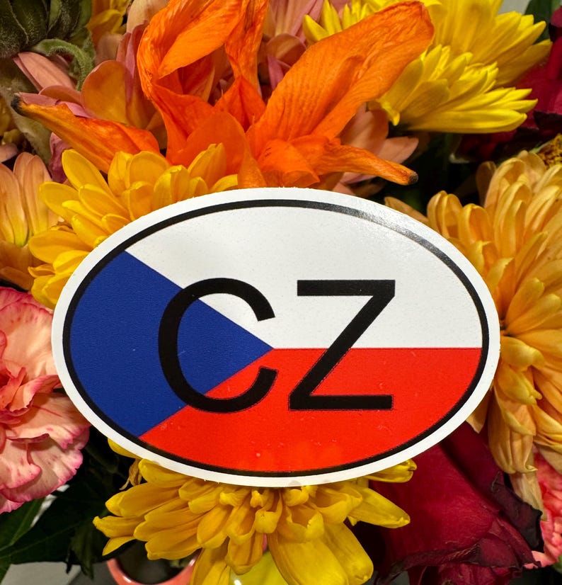 Czech Flag Sticker, Ceska Republica, Vinyl Decal - Etsy