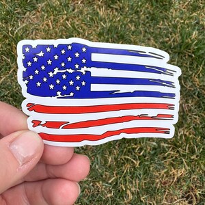 American Flag Sticker. United States of America. USA. Red White Blue ...