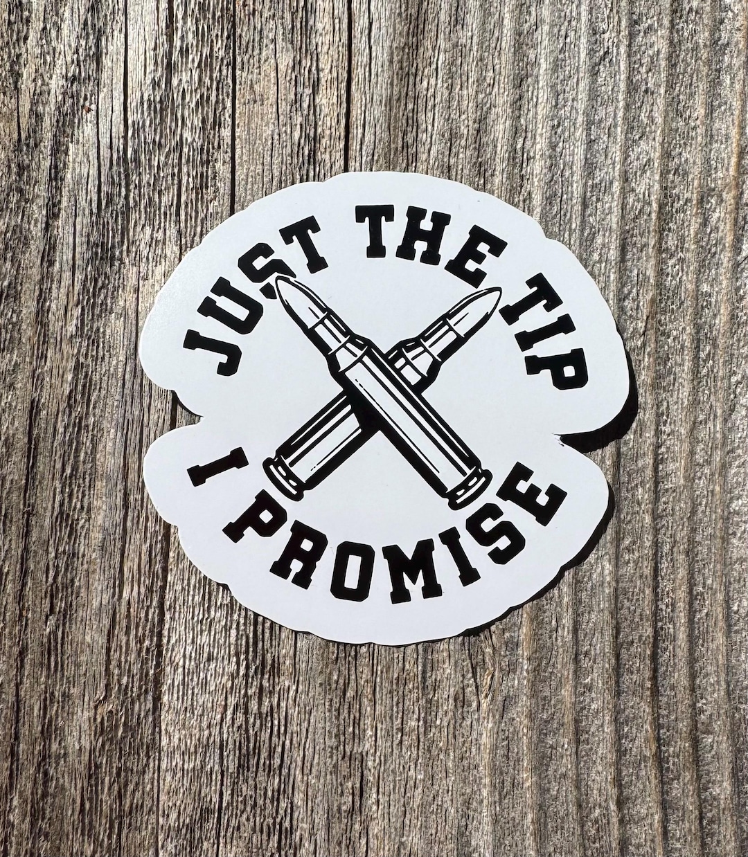 Just the Tip I Promise Sticker– Funny Bullet - Ammo Humor Sticker – Gun ...