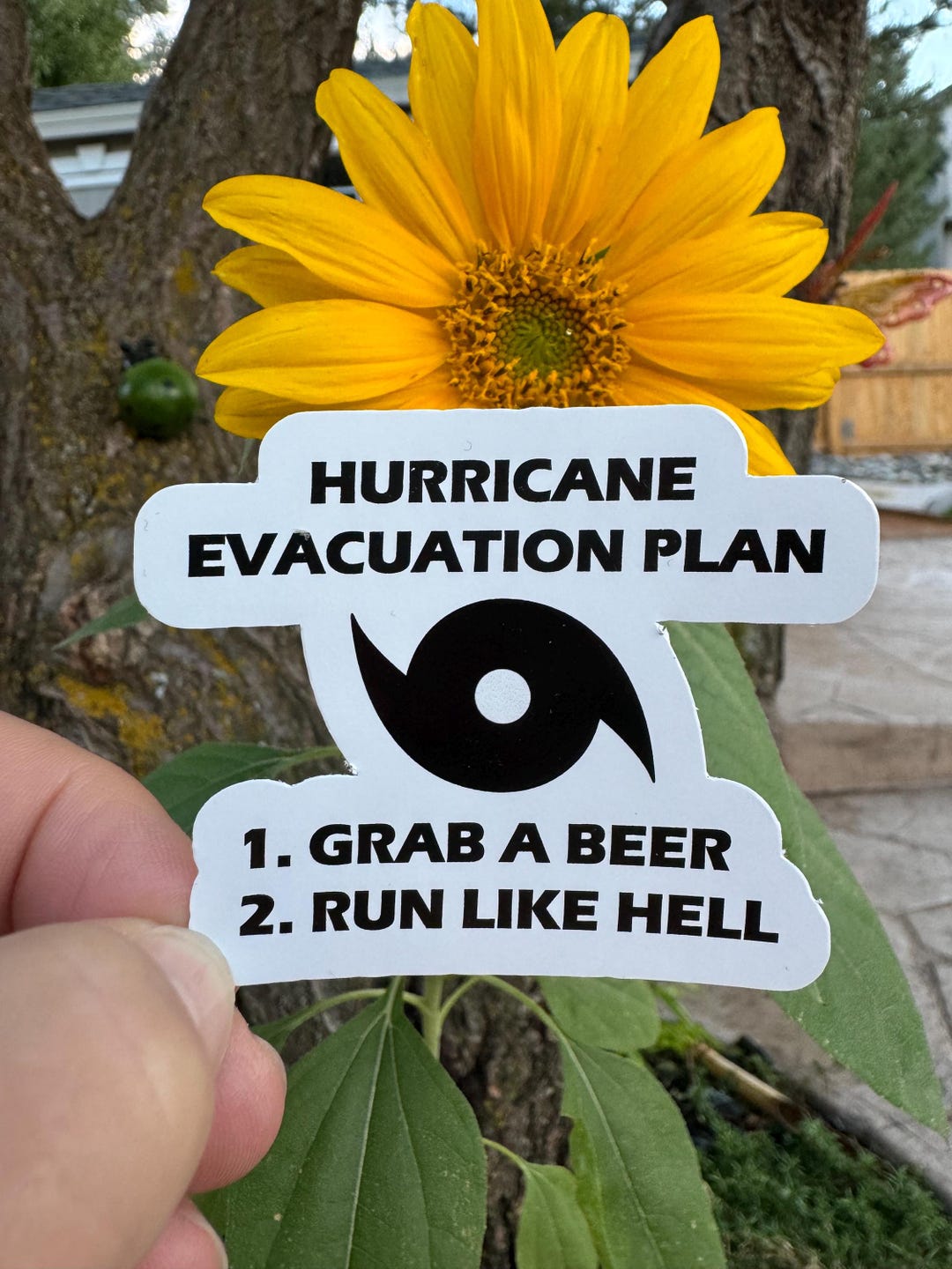 Funny Hurricane Evacuation Plan Vinyl Sticker - Etsy